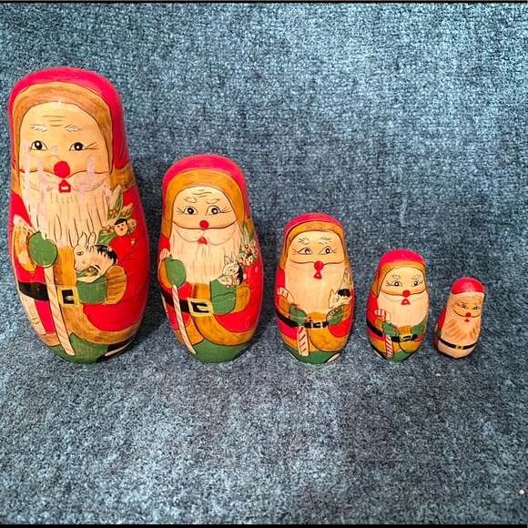 Vintage | Holiday | Vintage Santa Nesting Dolls | Poshmark